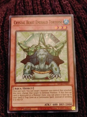 Yugioh Crystal Beast Emerald Tortoise 1st Edition SDCB-EN003 Mint | eBay
