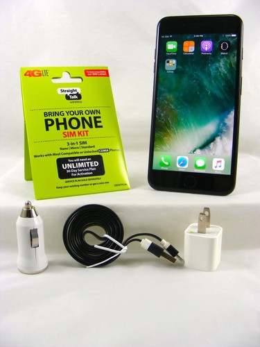 Apple iPhone 7 Plus - 32GB Black Verizon Straight Talk Activation Kit ...