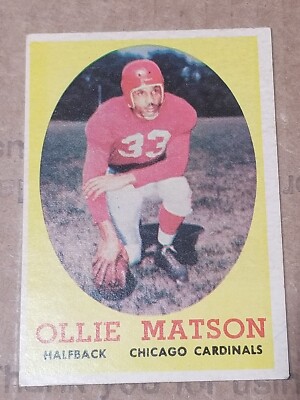 1958 Topps #127 Ollie Matson Football Card Chicago Cardinals HOF ...