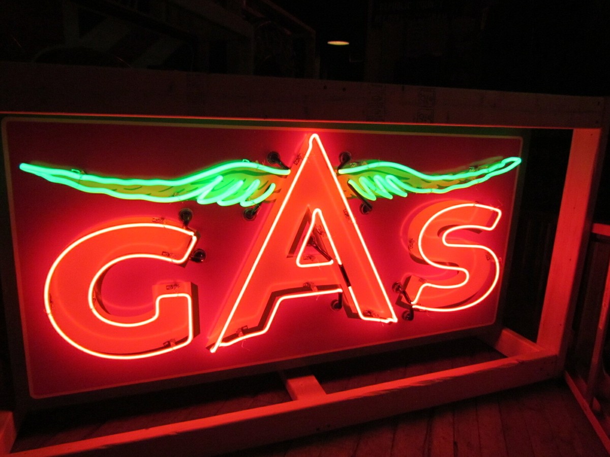 Neon Helium Signs New Gulf Gasoline Gas Station Light Neon Sign With