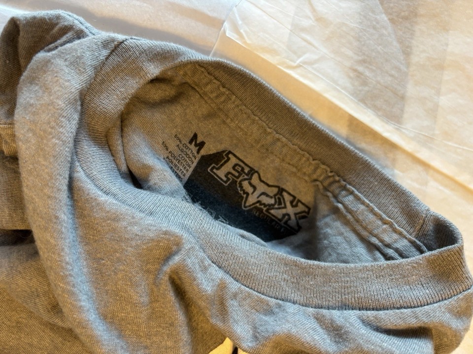 Boys Fox Racing Long Sleeve Logo Short Grey Size Medium | eBay