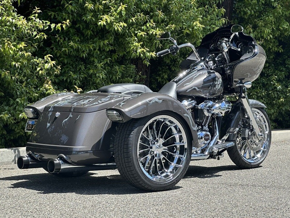 HARLEY ROAD GLIDE 3 TRIKE WHEELS CHROME EXCHANG RG3 WITH 4 BLADE ...