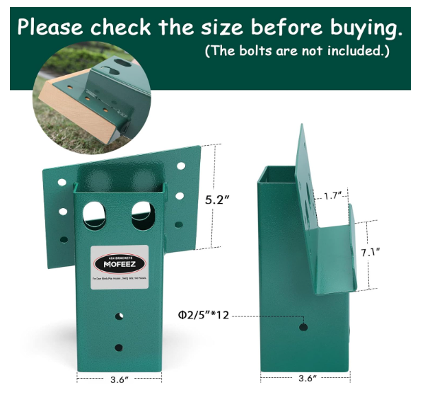 Heavy Duty 4x4 Compound Angle Brackets Set of 4 for Hunting Blinds Deer ...