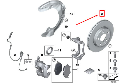 MINI COUNTRYMAN F60 FRONT VENTILATED BRAKE DISC 34116799351 6799351 NO ...