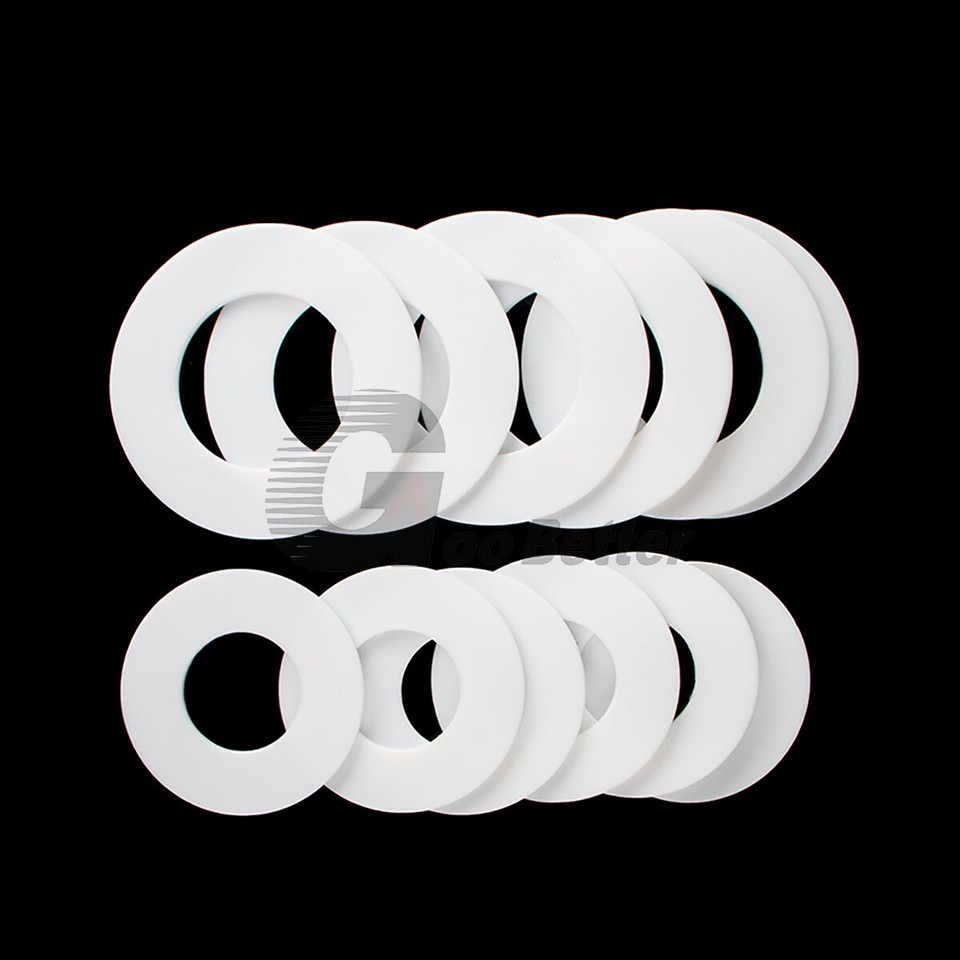 PTFE Sealing Washers Flat Washer Gasket Rings ID 4-95mm High Temp/Oil ...