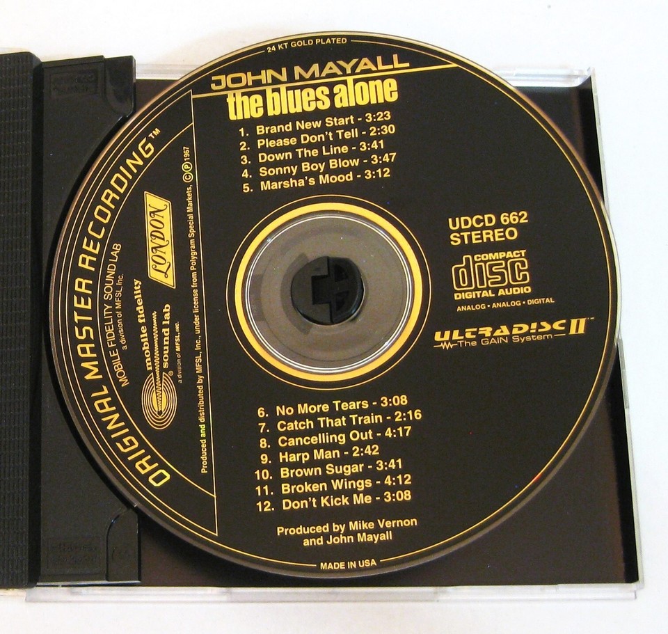 John Mayall - The Blues Alone - MFSL 24kt Gold Plated CD - Ultradisc II ...