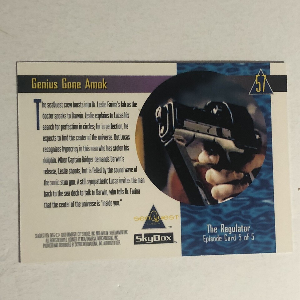 SeaQuest DSV Trading Card #57 Genius Gone Amok | eBay
