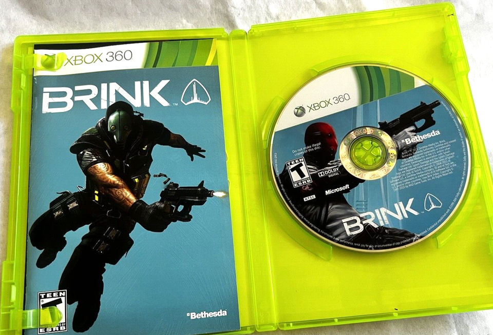 XBOX 360 BRINK GAME IN CASE WITH BOOKLET AUTHENTIC 93155117013| eBay
