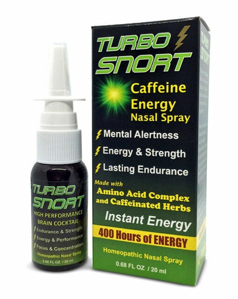 5 Hour Turbo Snort Caffeine Energy Nasal Spray Creatine Taurine - 3 ...