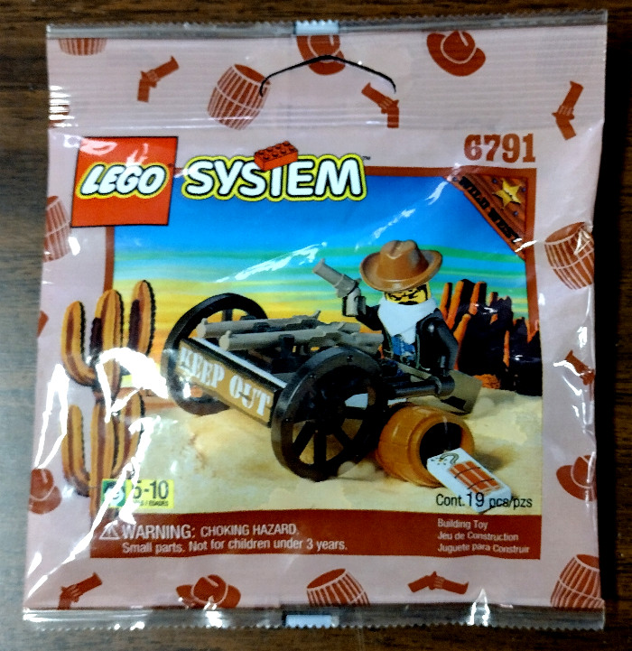LEGO 6791 Bandit's Wheelgun Wild West Western 1997 Polybag Unopened ...