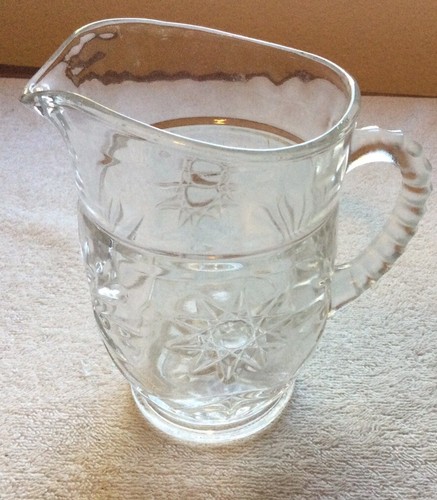 Vintage Anchor Hocking Prescut Star of David Pitcher EAPC 5.75” MCM | eBay