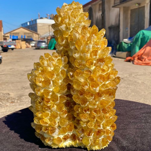 19.39LB Newly Discovered Yellow Phantom Quartz Crystal Cluster Mineral ...