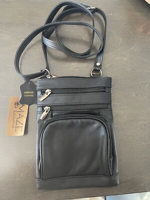 Maze Exclusive Leather Cross Body Handbag Purse Bag Brown New With Tags ...