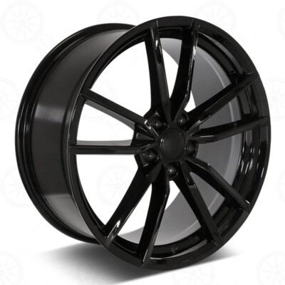 19" R Style Gloss Black Wheels Fits Volkswagen VW GTI Golf Jetta EOS ...