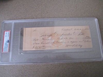 William R. Day Sec. Of State, Sup. Ct. Justice Signed Check 12/6/1888 ...