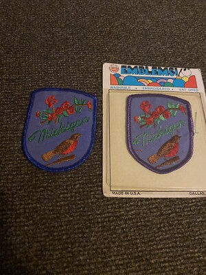 VTG Lot Of 2 State Of MICHIGAN Souvenir Sew On Patches | eBay