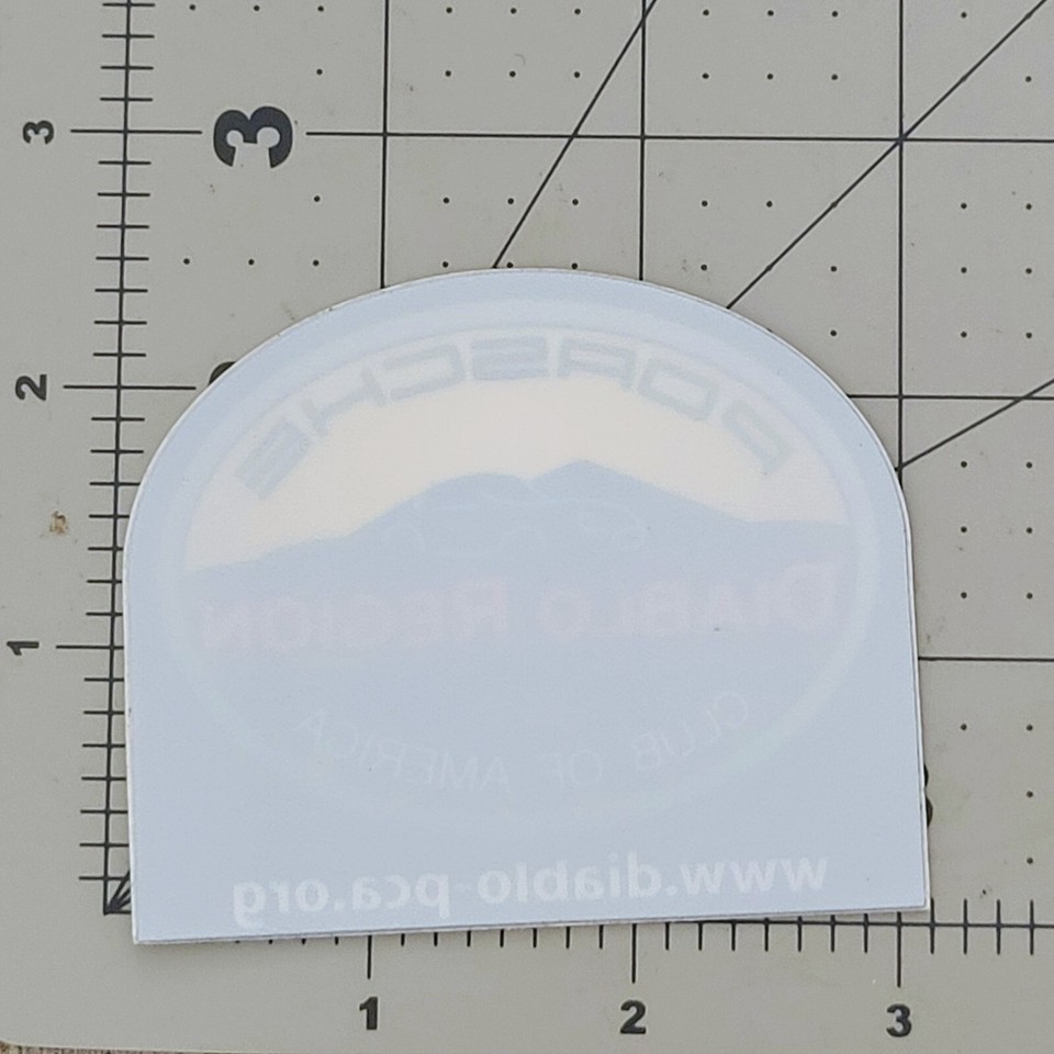 Porsche Club Of America PCA Diablo (CA) Region Window Sticker Decal 3 ...