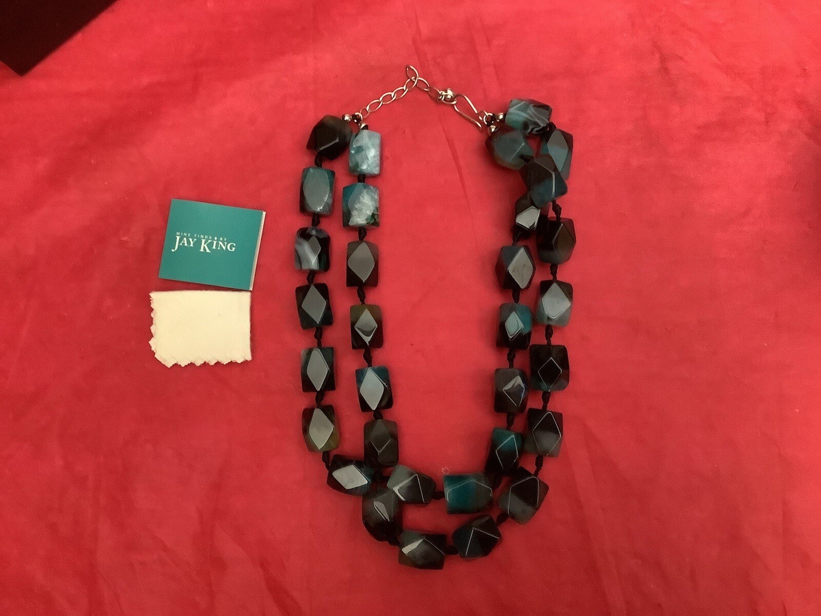 Jay King Mine Finds Necklace Blue Black Ice Lace Agat… - Gem