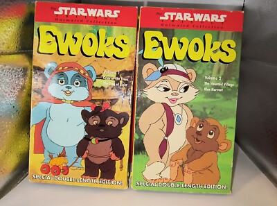 Ewoks Volume 1 and 2 (VHS 1990) Star Wars Trilogy Animated Collection ...