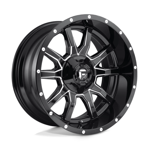 Fuel 1PC D627 VANDAL 20X10 5x139.7/5x150 -18 110.10 GLOSS BLACK MILLED ...