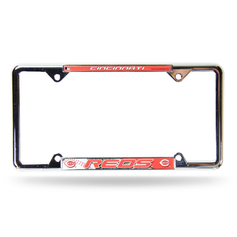 2 PACK | MLB Chrome License Plate Frame | Rockies, Reds, Mets | Choose ...