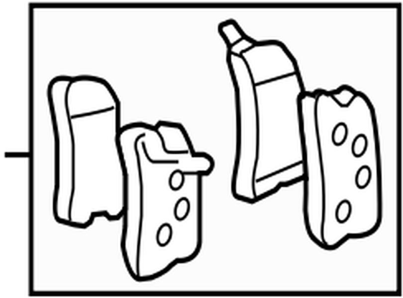 04466-48120 Toyota Pad kit, disc brake, rear 0446648120, New Genuine ...