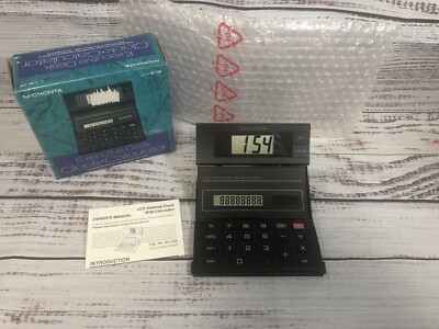Vintage Micronta 63-728 Executive Desk Clock and Calculator - New in ...
