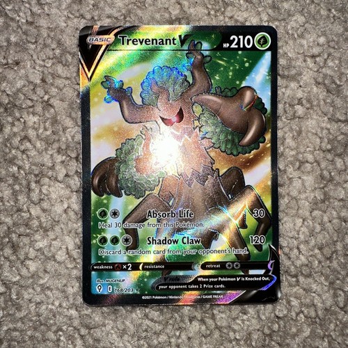 Pokémon TCG Trevenant V Evolving Skies 168/203 Holo Ultra Rare Near ...