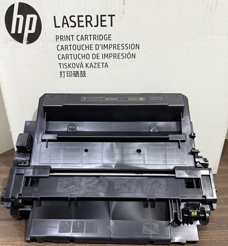 HP CE255X CE255XC 55X TONER ORIGINAL BLACK FOR LASERJET P3015/PRO 500 ...