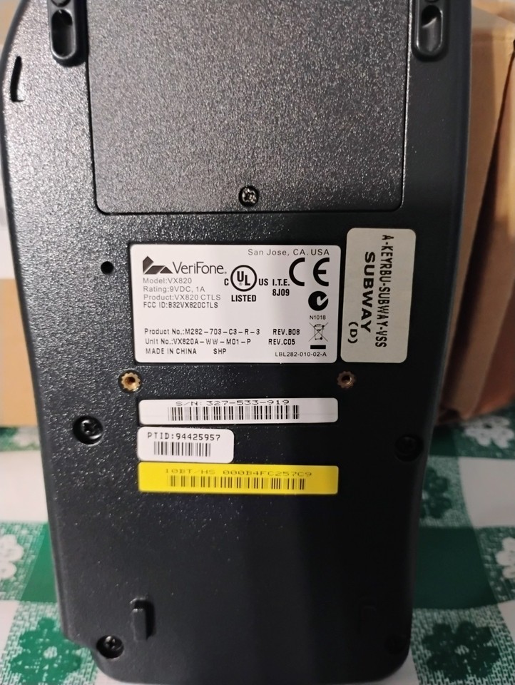 Verifone VX820 KeyPad Payment Terminal M282-703-CD-R-3 650181575677| eBay