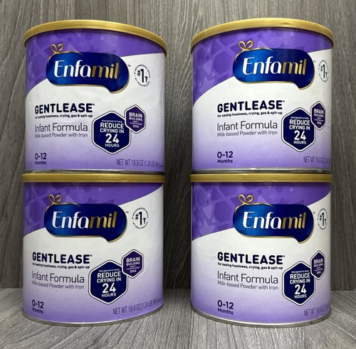 LOT OF 4 Enfamil Gentlease Infant Formula Milk Based Powder w/Iron 19 ...