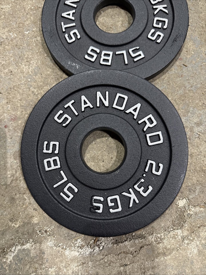 2 X 5LB OLYMPIC WEIGHTS ROGUE FITNESS STANDARD CHANGE PLATES 10LBS ...
