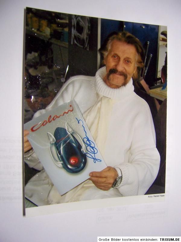 Handsignierter Entwurf Zeichnung Prof. Luigi Colani Design + 1 Anyfix ...