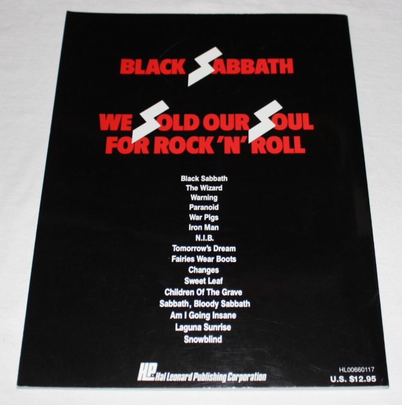 Black Sabbath We Sold Our Soul for Rock N Roll Guitar Tab Sheet Music ...