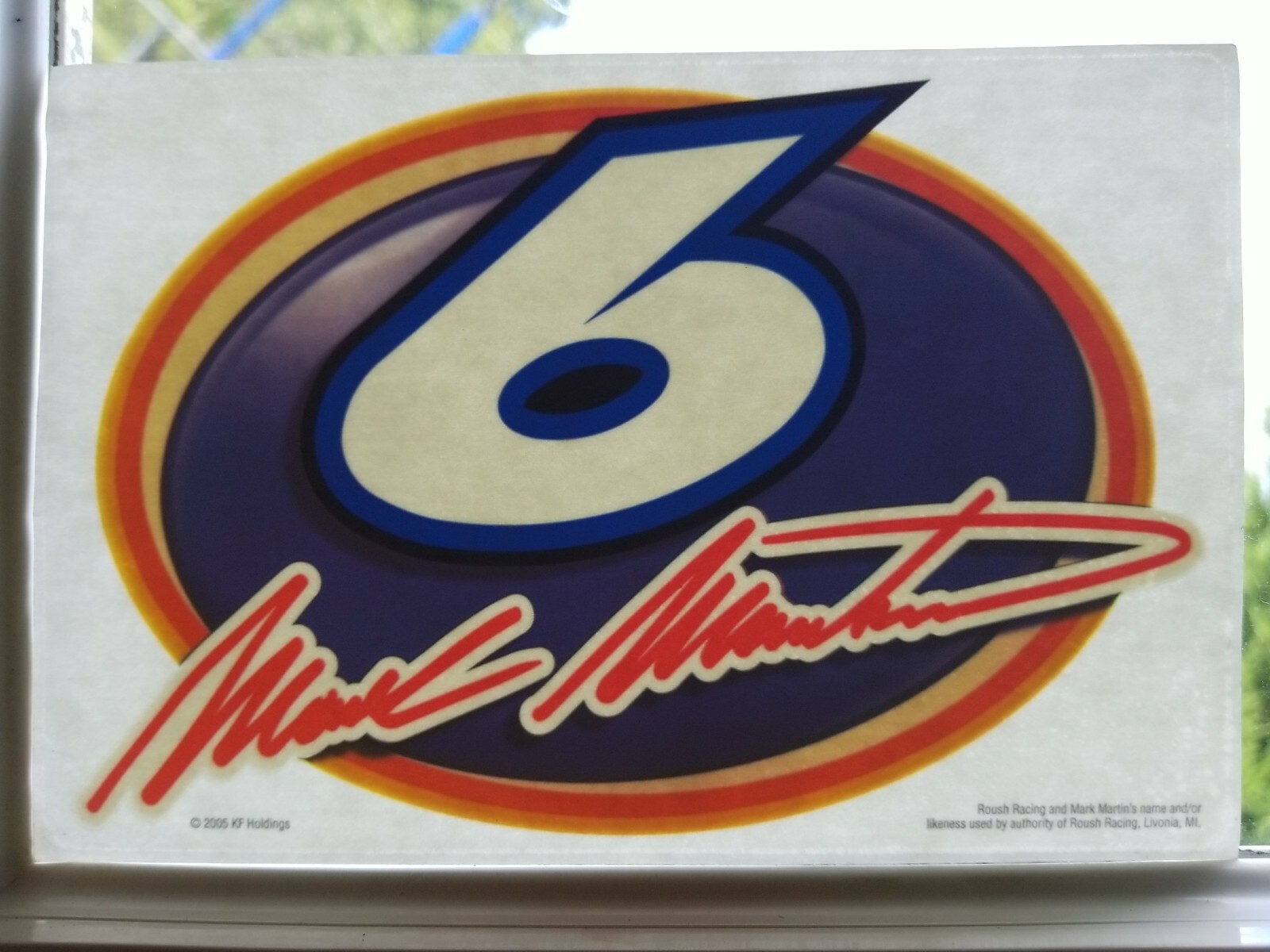 2005 Mark Martin Window Decal #6 | eBay
