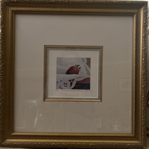 Patrick Seslar Oil Painting- Still Life With Strawberry And Battenburg ...