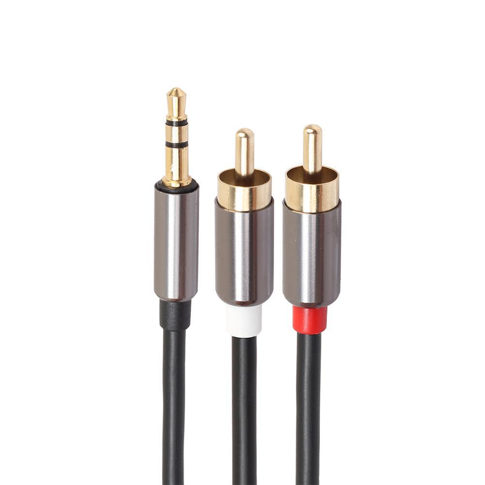 3.5mm Male To 2RCA Audio Cable Gold Plated Plug Stereo Audio Cable ...