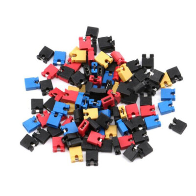 2.54mm Jumper Cap Pin Header Links Circuit Board Shunts Black Red Blue ...