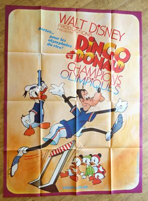 SUPERSTAR GOOFY walt disney olympic games original LARGE french movie ...