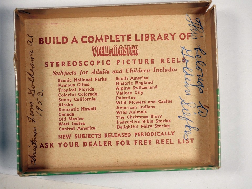 View-Master model Viewer Stereoscope Box 1949 order form nice! | eBay