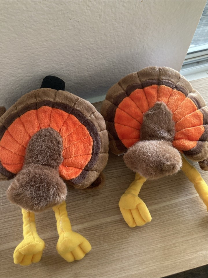 PLUSH THANKSGIVING MR & MRS PILGRIM TURKEY STUFFED PEEPLE PALS FALL ...
