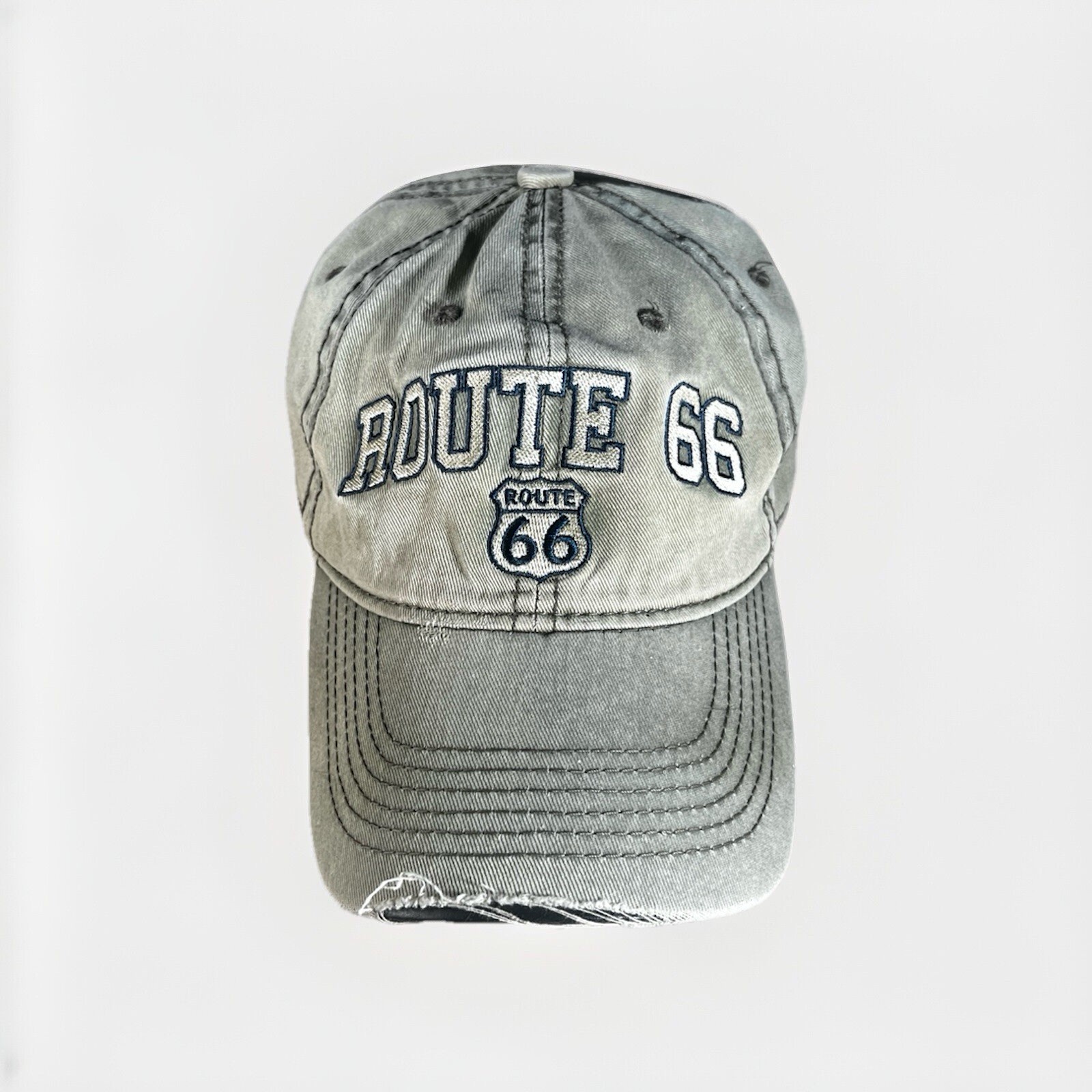 Vintage Route 66 Hat Distressed Logo Patch Grunge Adj… - Gem