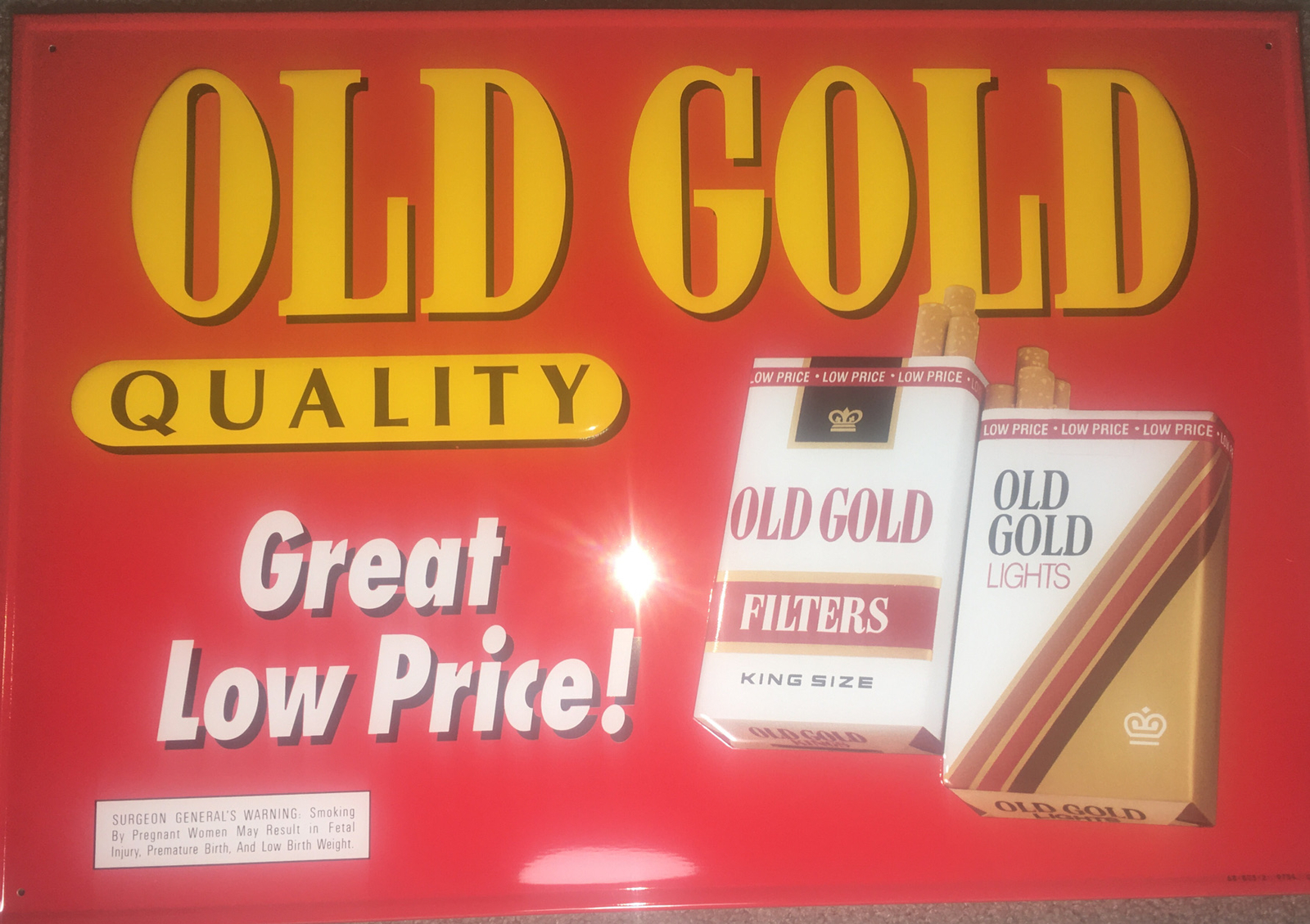 Vintage Old Gold Cigarette Sign 25x17in Great Condition | eBay