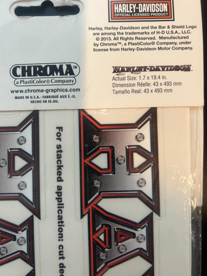 Harley Davidson Rear View Graphix Window Decals-Two per package | eBay