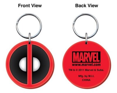 Marvel Comics Deadpool Logo Colored Soft PVC Key Ring Key Chain NEW ...