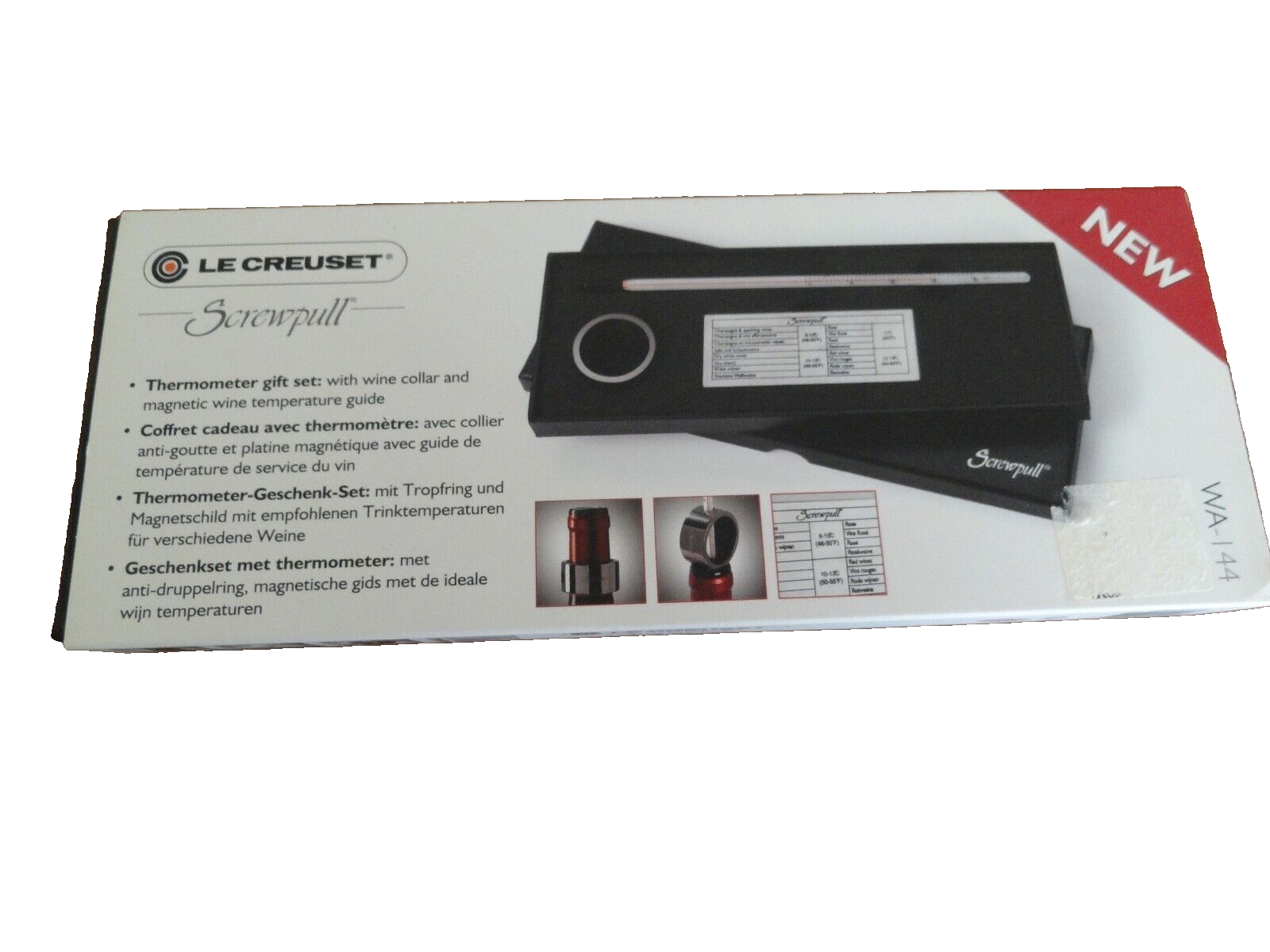 LE CREUSET SCREWPULL WINE THERMOMETER GIFT SET NIB WA-144 | eBay