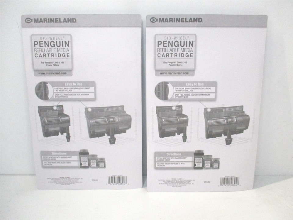 Marineland Penguin Refillable Filter Media Cartridge for Penguin 200/ ...