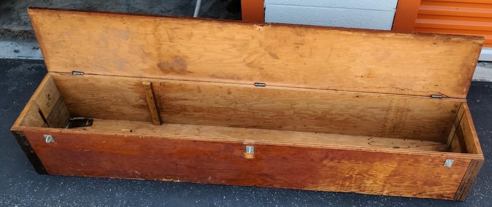 Vintage Solid Wood Gun Locker - GDC - USED - SIMPLE AND FUNCTIONAL ...