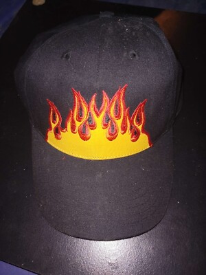 Hyp Hat Black With Yellow Flames | eBay