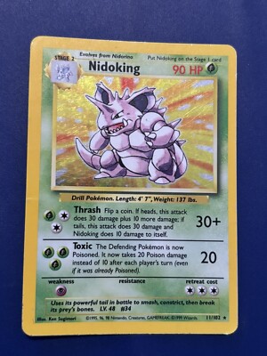 Pokémon TCG Nidoking Base Set 11/102 Holo Unlimited Holo Rare | eBay